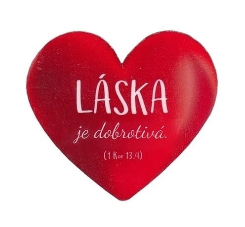 Magnetka: Láska je dobrotivá (srdce 3D) (Pietro Biblico (ed.)) • Zachej.sk