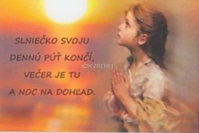 Obrázok: Detská večerná modlitba • Zachej.sk